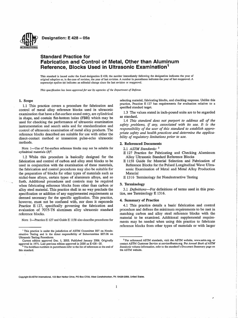 Astm E428 PDF | PDF