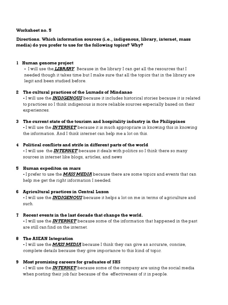 Worksheet Jess | PDF | News | Journalism