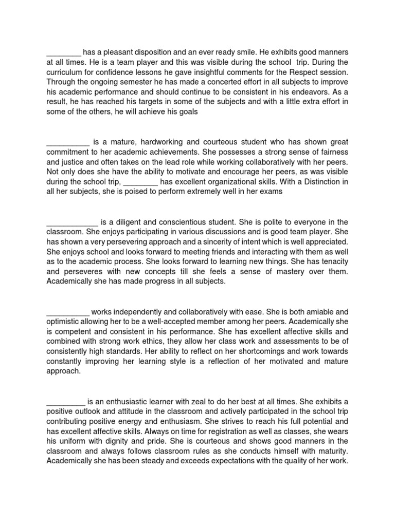 Exemplar Tutor Comments | PDF | Behaviorism | Learning