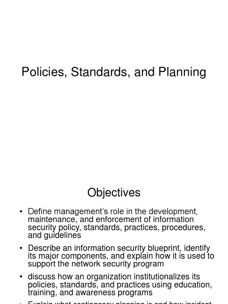 Policies-Standards and Planning | PDF | Information Security | Business ...
