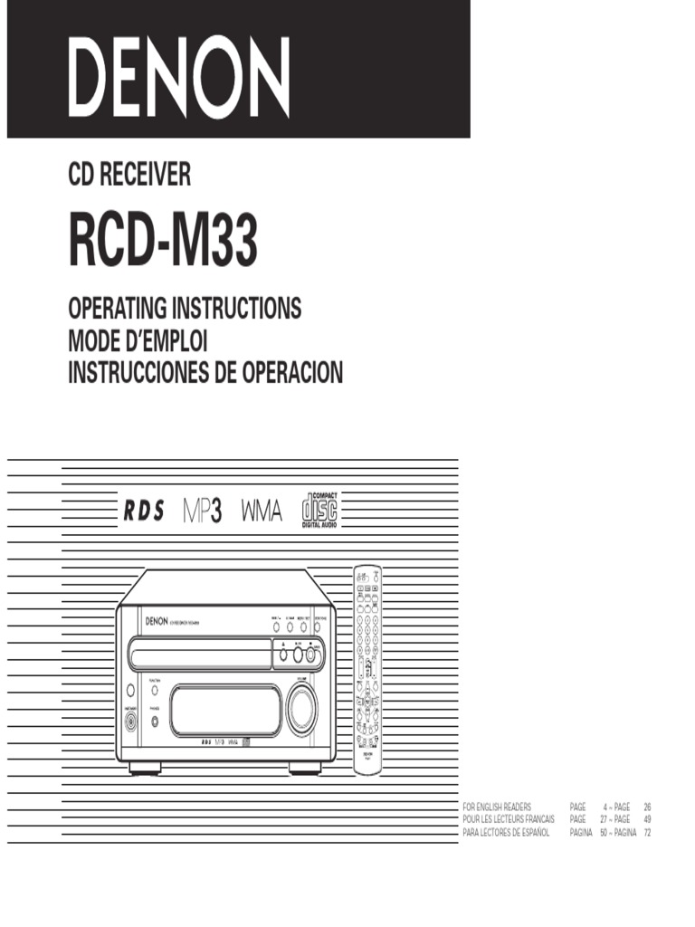 DENON RCD M33. Mando Distancia | PDF | Antenna (Radio) | Ac Power Plugs ...