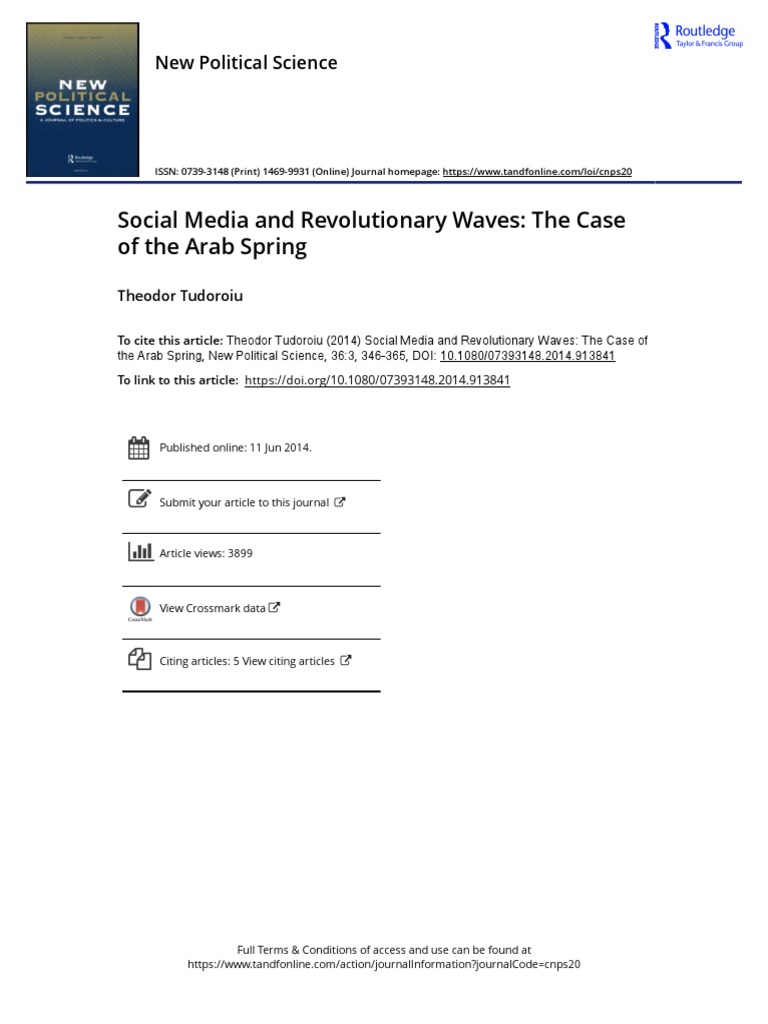 Social Media's Role in Arab Spring | PDF | Revolutions | Arab Spring