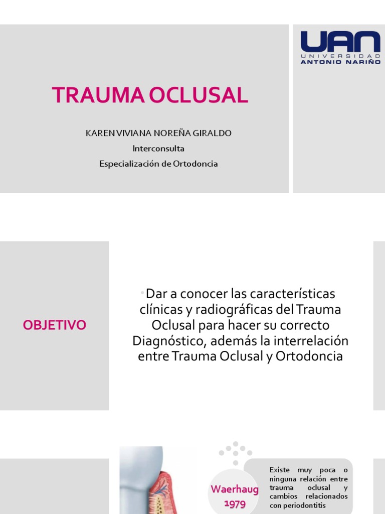 Trauma Oclusal | PDF | Lesión | Ortodoncia