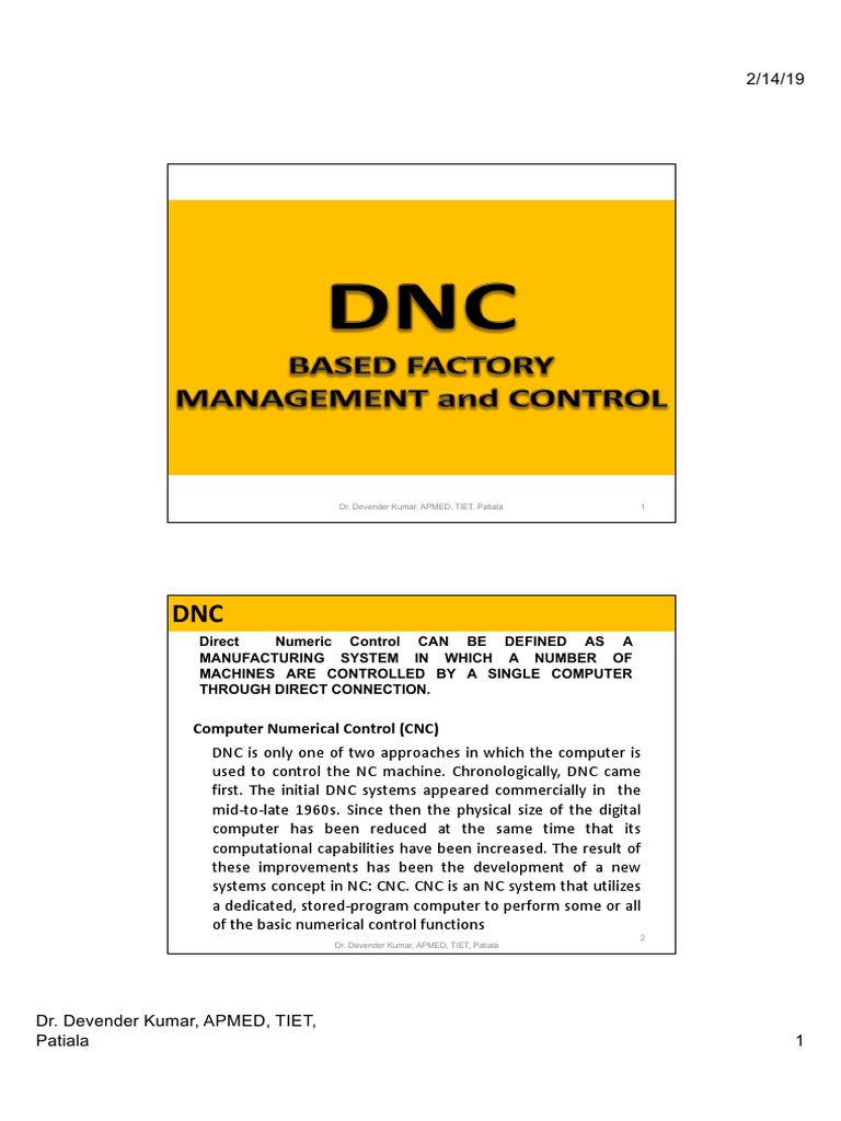 DNC Based Factory | PDF | Numerical Control | Manufactured Goods
