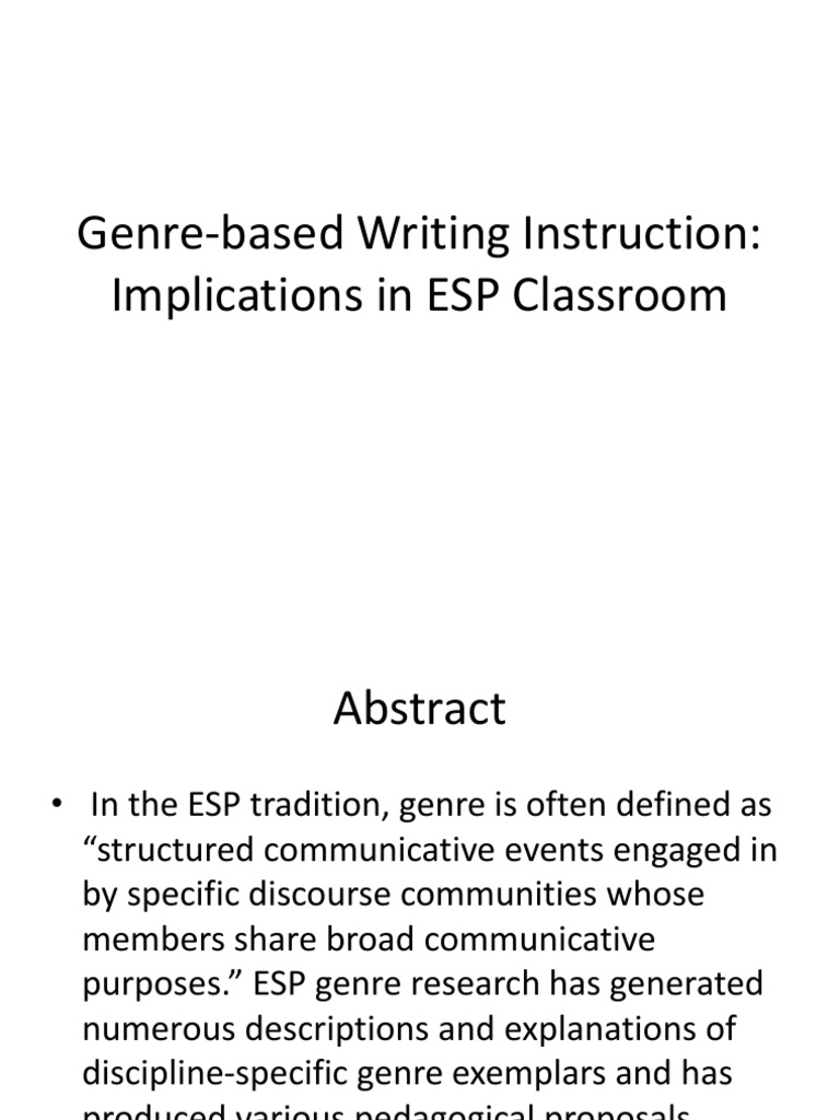 Genre-Based Writing Instruction | PDF | Genre | Pedagogy