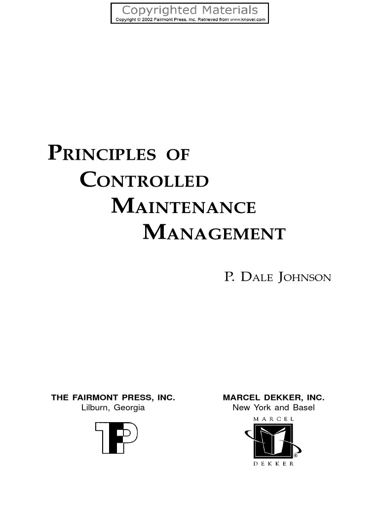 Principles of Controlled Maintenance Management PDF | PDF | Inventory ...