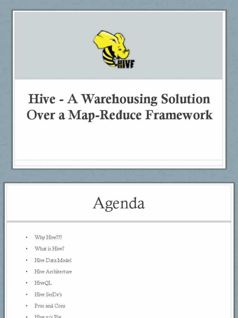Hive Slides-2 | PDF | Map Reduce | Apache Hadoop