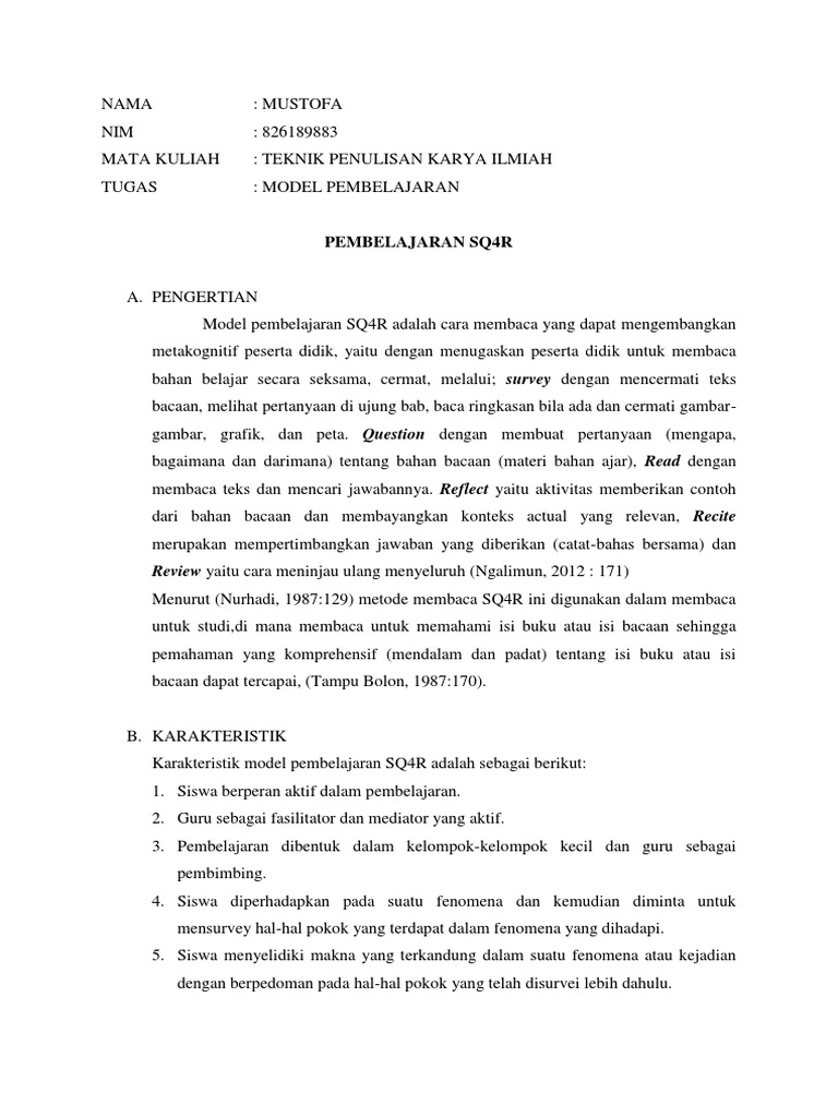 Pembelajaran SQ4R | PDF