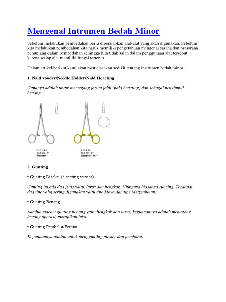 Mengenal Intrumen Bedah | PDF