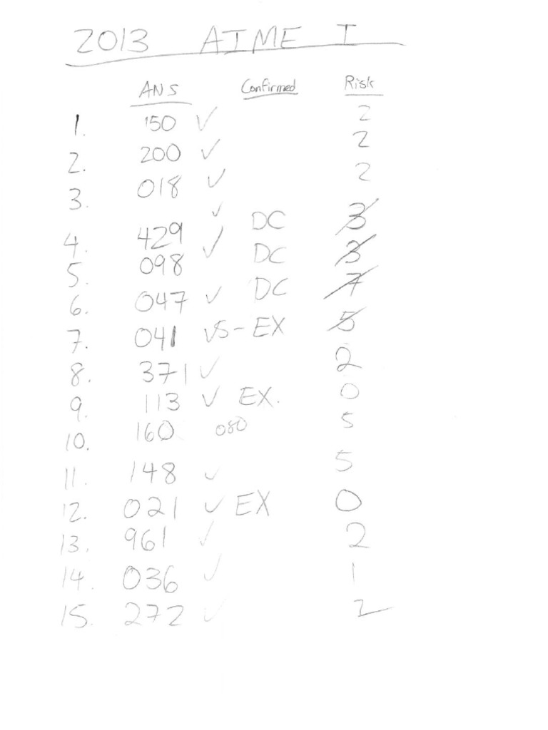 AIME Problem Book | PDF