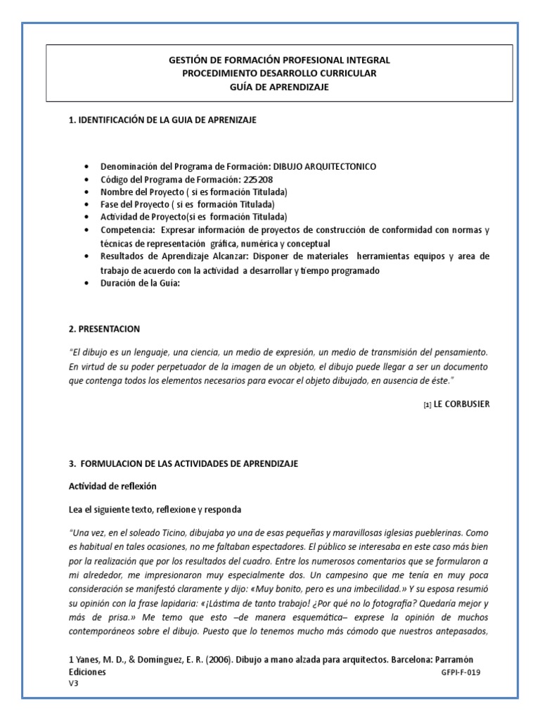 GFPI-F-019 - Guia - de - Aprendizaje 1 Instroduccion Al Dibujo Grado 10 | PDF | Dibujo | Dibujo ...