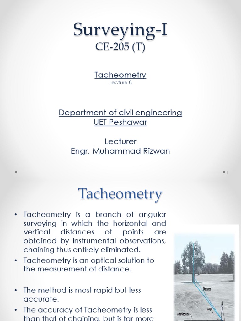 8 Tacheometry | PDF | Surveying | Scientific Observation
