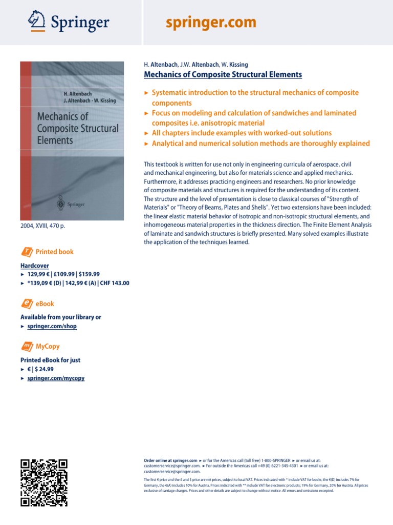 Mechanics of Composite Structural Elements: Printed Book | PDF ...