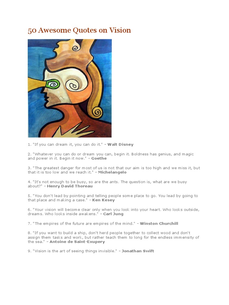 Inspiring Quotes on Vision | PDF