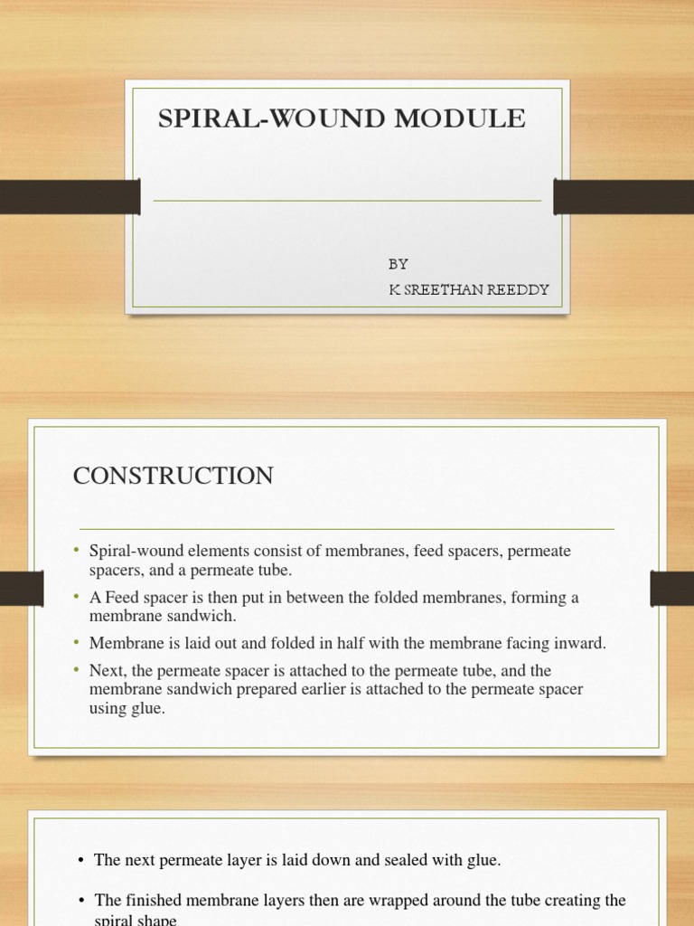 Spiral-Wound Module | PDF | Chemistry | Physical Sciences
