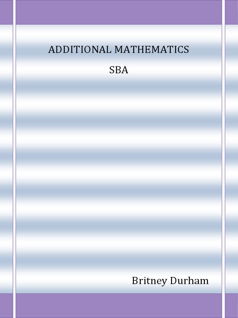Additional Mathematics SBA | PDF | Compound Interest | Interest
