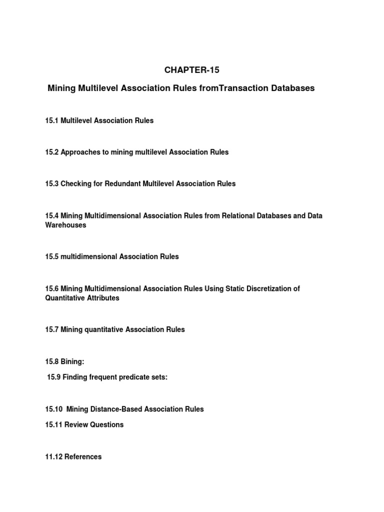 Mining Multilevel and Multidimensional Rules | PDF | Data Warehouse ...