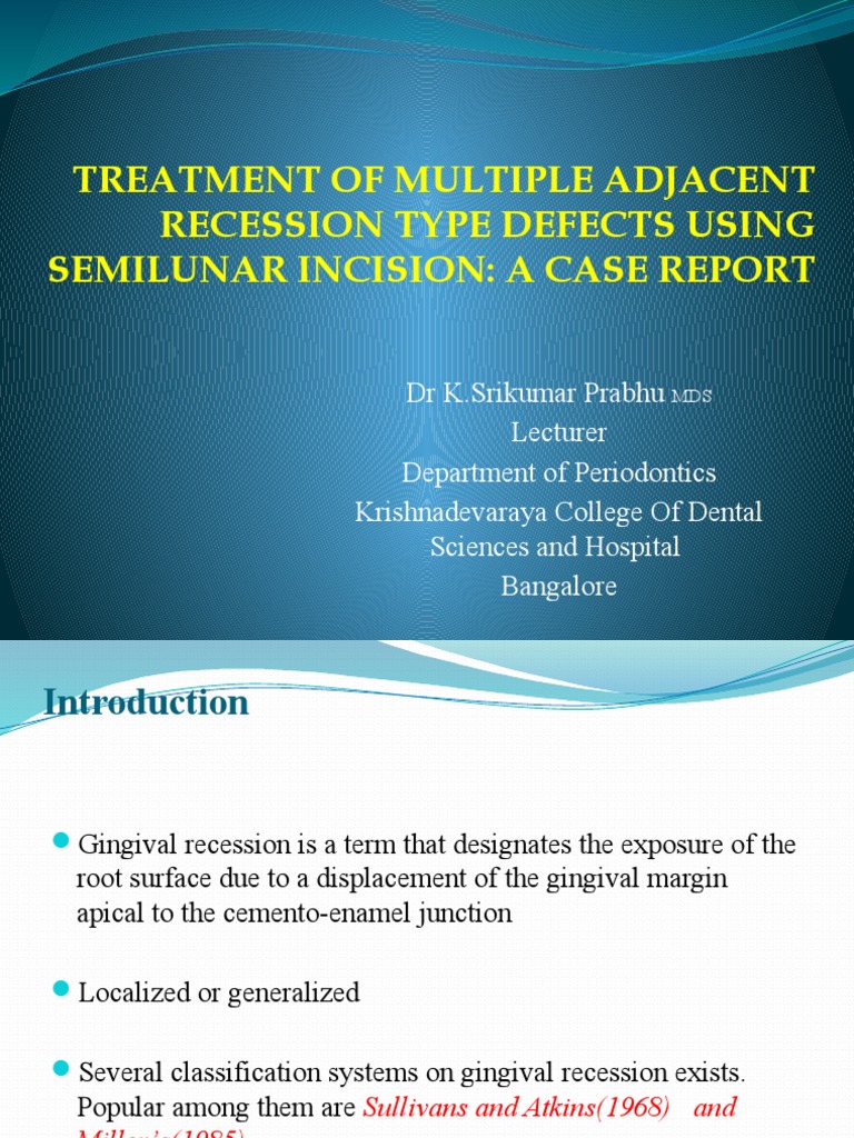 Treatment of Multiple Adjacent Recession Type Defects Using Semilunar ...