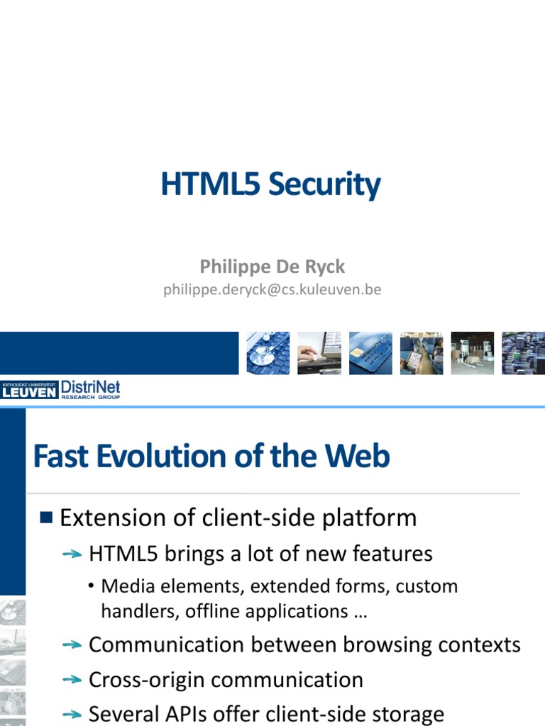HTML 5 Security | PDF | Html5 | World Wide Web Consortium Standards