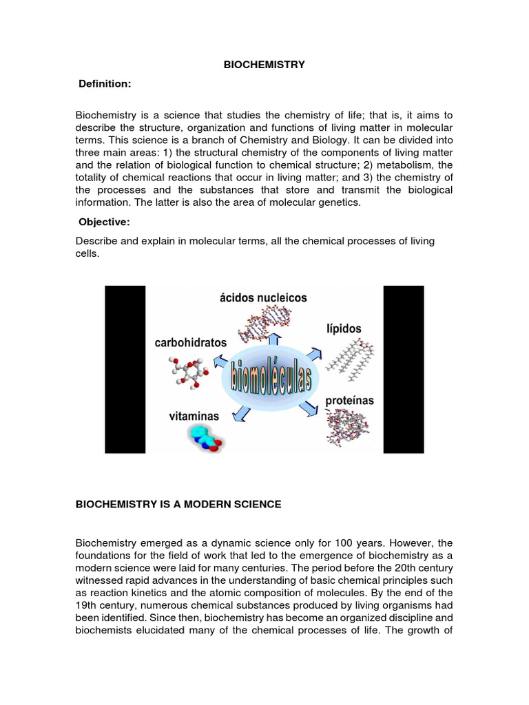 Biochemistry Definition | PDF | Biochemistry | Chemistry