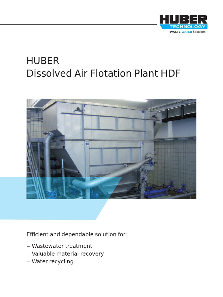 Huber Dissolved Air Flotation Plant HDF | PDF | Sewage Treatment ...