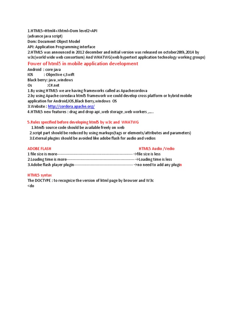 Power of html5 in Mobile Application Development: 5.rules Specified ...