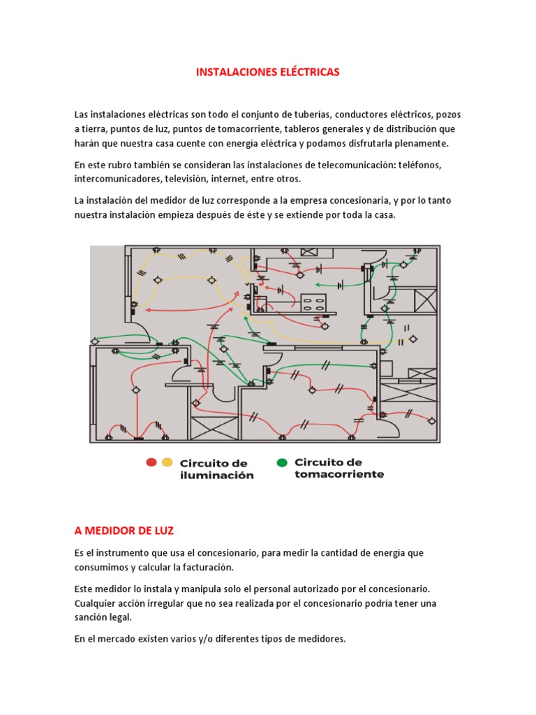 Plano Eléctrico De La Casa Semana 8 | PDF | Tubo Vacío