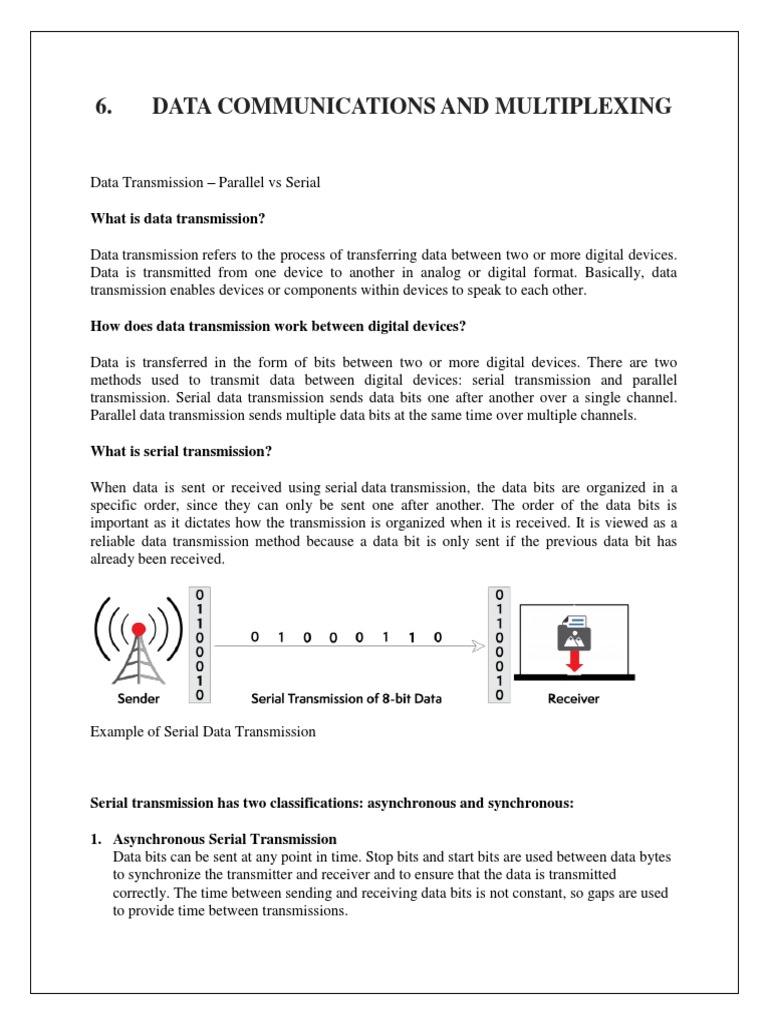 Data Communications and Multiplexing: What Is Data Transmission? | PDF ...