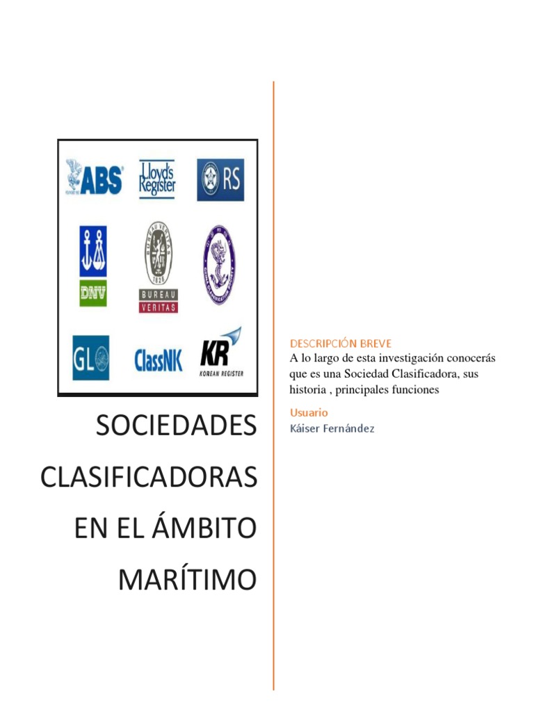 Sociedades Clasificadoras | PDF | Transporte de agua | Envío