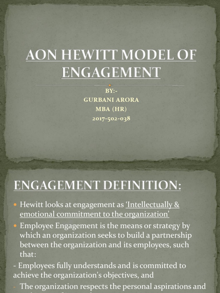 Aon Hewitt Model of Engagement | PDF | Employment | Innovation