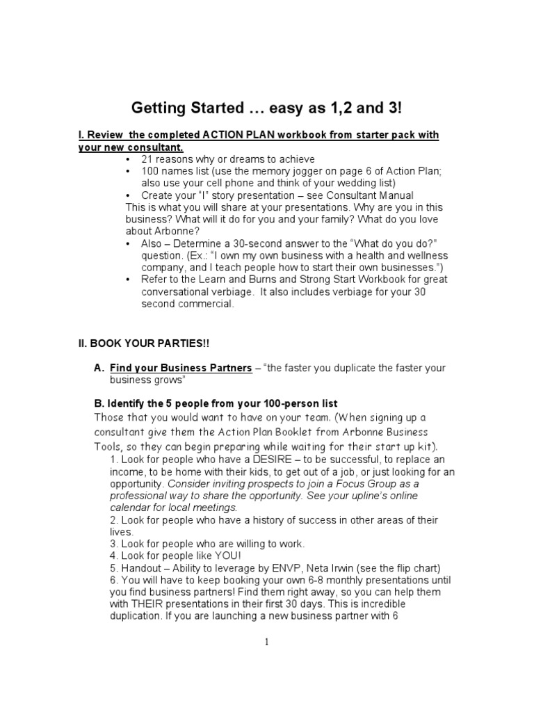 Getting Started It's As Easy As 1 2 3 - Final - Changes-10.25.10 | PDF ...