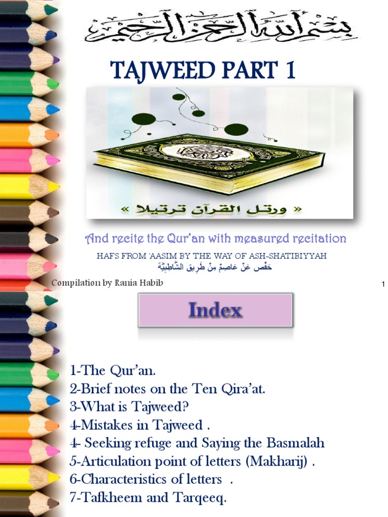 Tajweed Book Part 1 Final PDF | PDF | Surah | Quran
