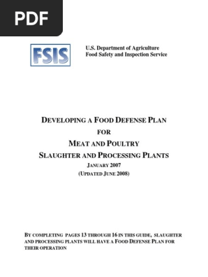 Guide To Developing A Food Defense Plan For Food Food Safety Vs Food