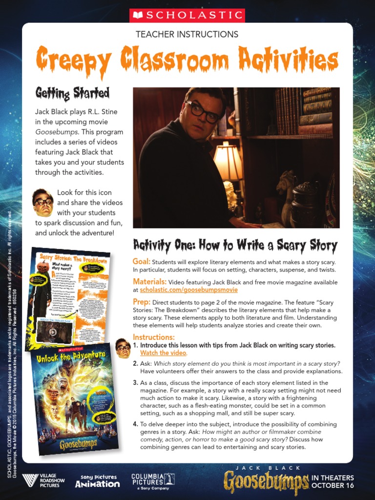 Goosebumps Teacher Instructions | PDF | Leisure