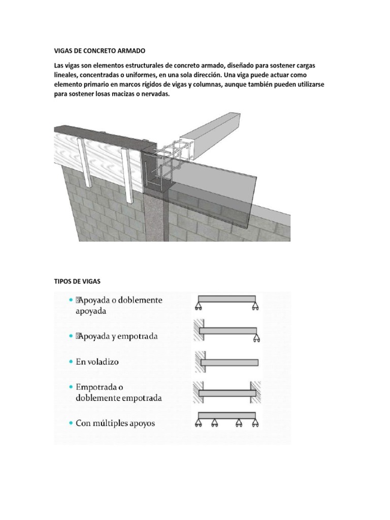 Vigas De Concreto Armado Pdf Concreto Reforzado Doblar