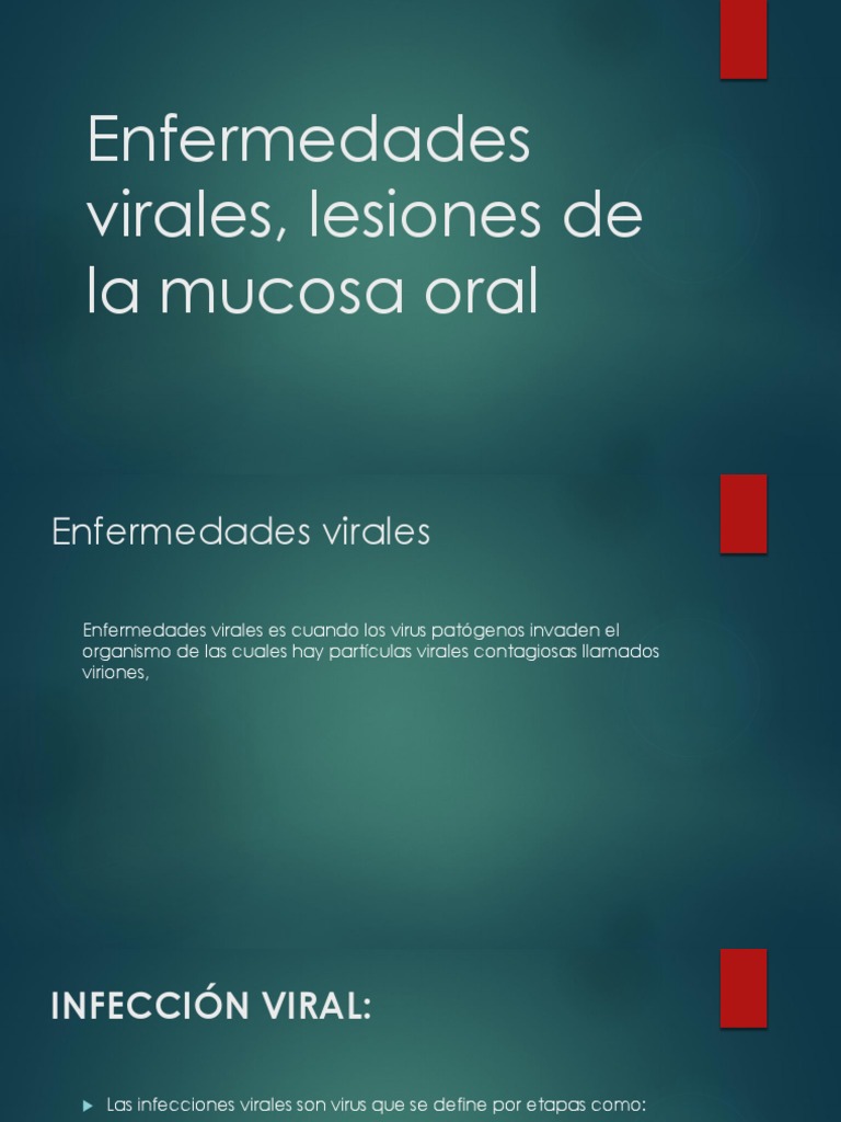 Enfermedades Virales, Lesiones de La Mucosa Oral PPT 2 J. LINO | PDF