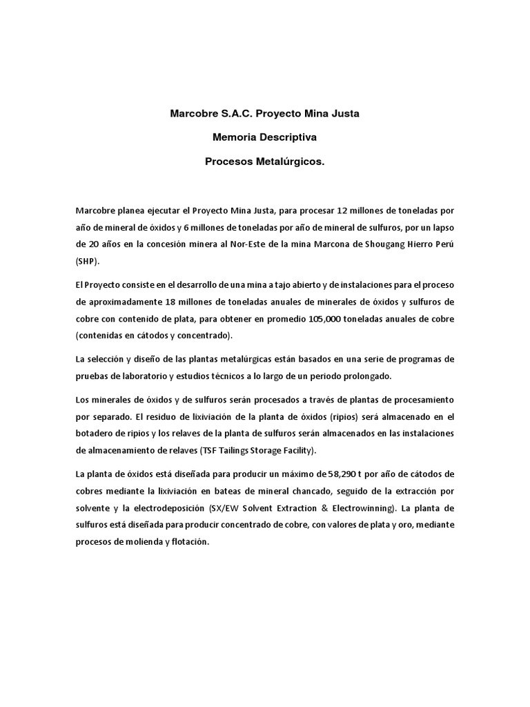 Marcobre | PDF | Cobre | Electrólito