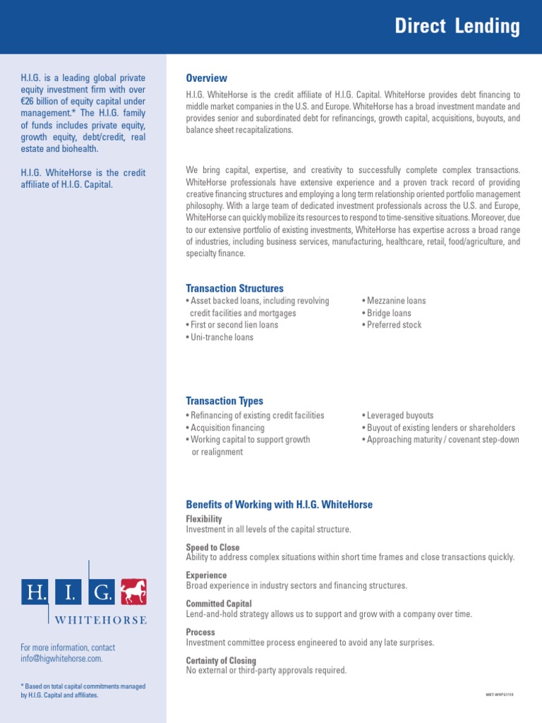 HIG Capital | PDF | Private Equity | Liability (Financial Accounting)