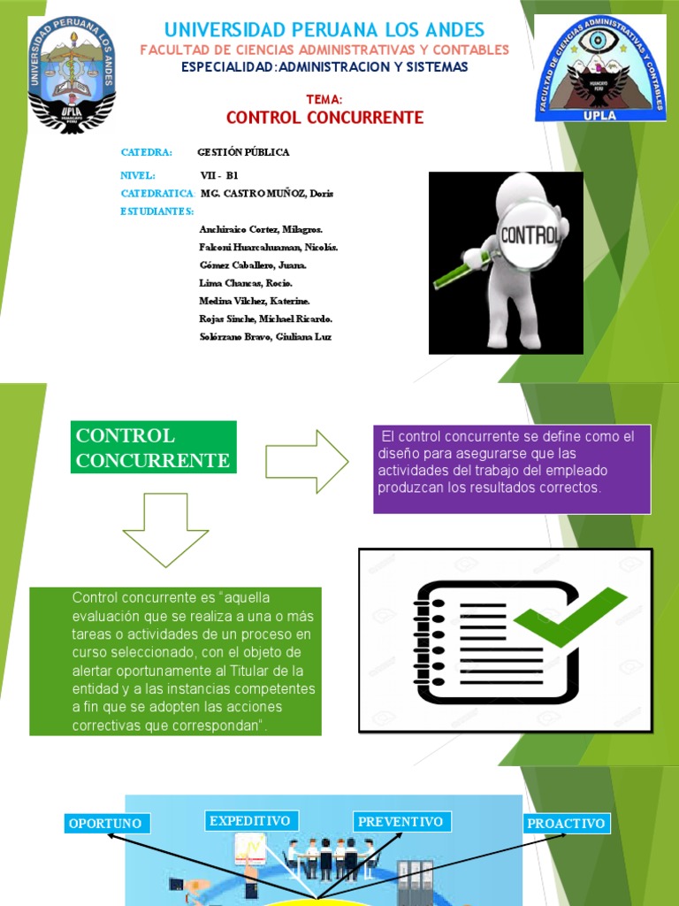 Control Concurrente | Planificación | Información