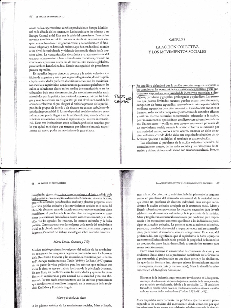 La Acción Colectiva y Los Movimientos Sociales - Sidney Tarrow PDF ...