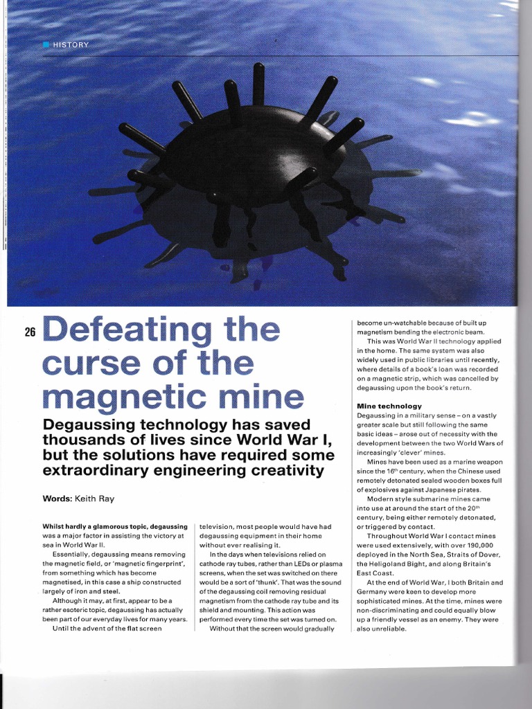 Degaussing N Magnetic Mines | PDF | Naval Mine | Magnetism