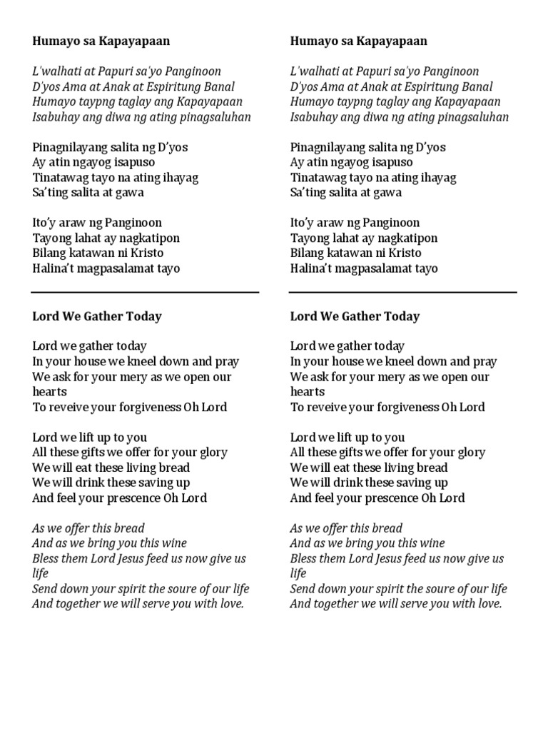 Humayo Sa Kapayapaan | PDF