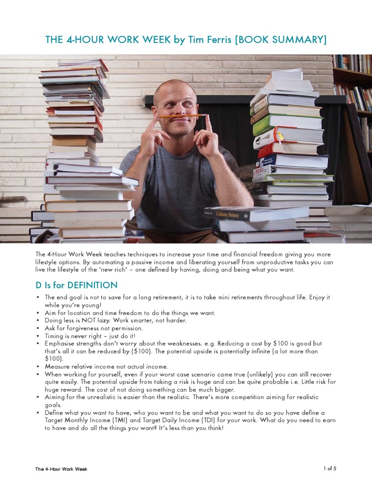Summary of The 4-Hour Work Week | PDF | Business | Economies