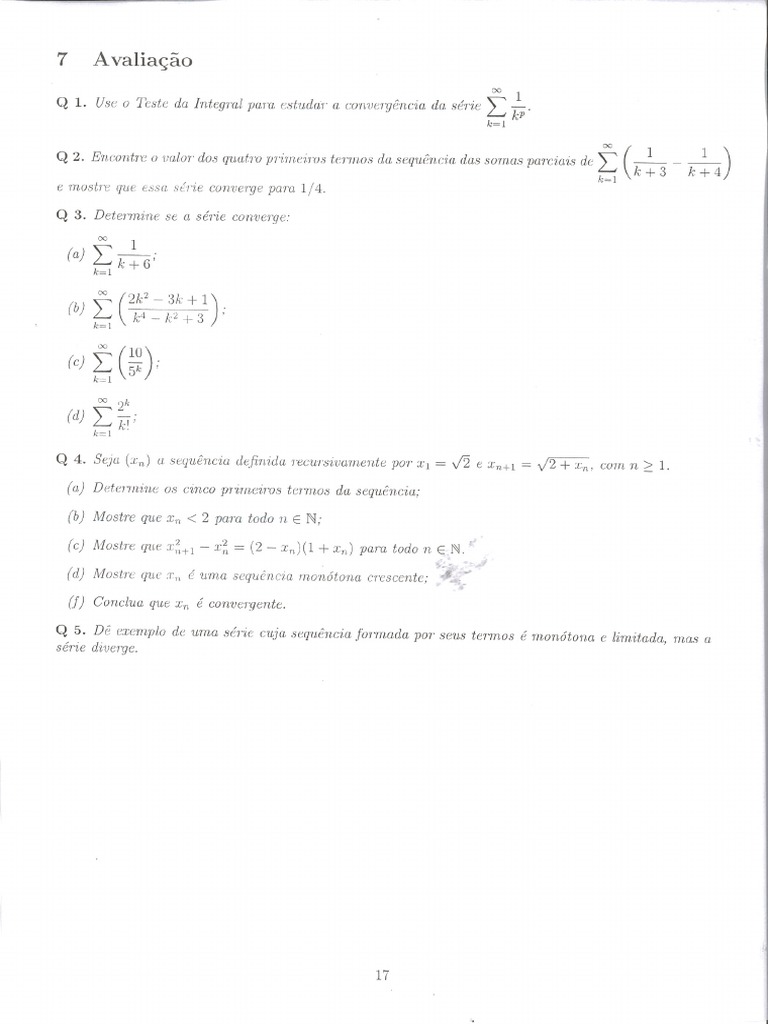 Séries - Calculo 2 | PDF