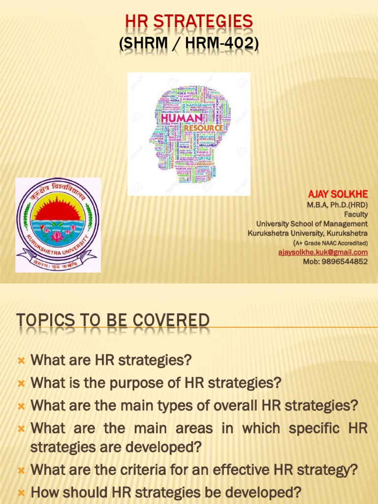 HR Strategies: (SHRM / HRM-402) | PDF | Strategic Management | Human Resource Management