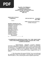 Sample Comment Opposition To MR | PDF | Lawsuit | Fraud