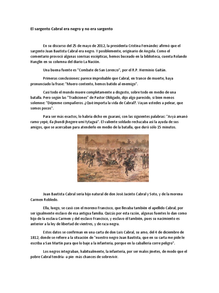 Juan Bautista Cabral: Soldado Negro y Esclavo | PDF | Esclavitud ...