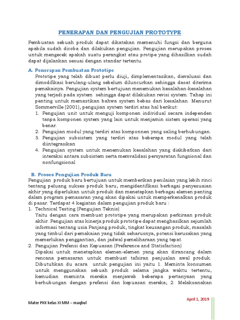 Materi 8 PPK. Penerapan Dan Pengujian Prototype | PDF