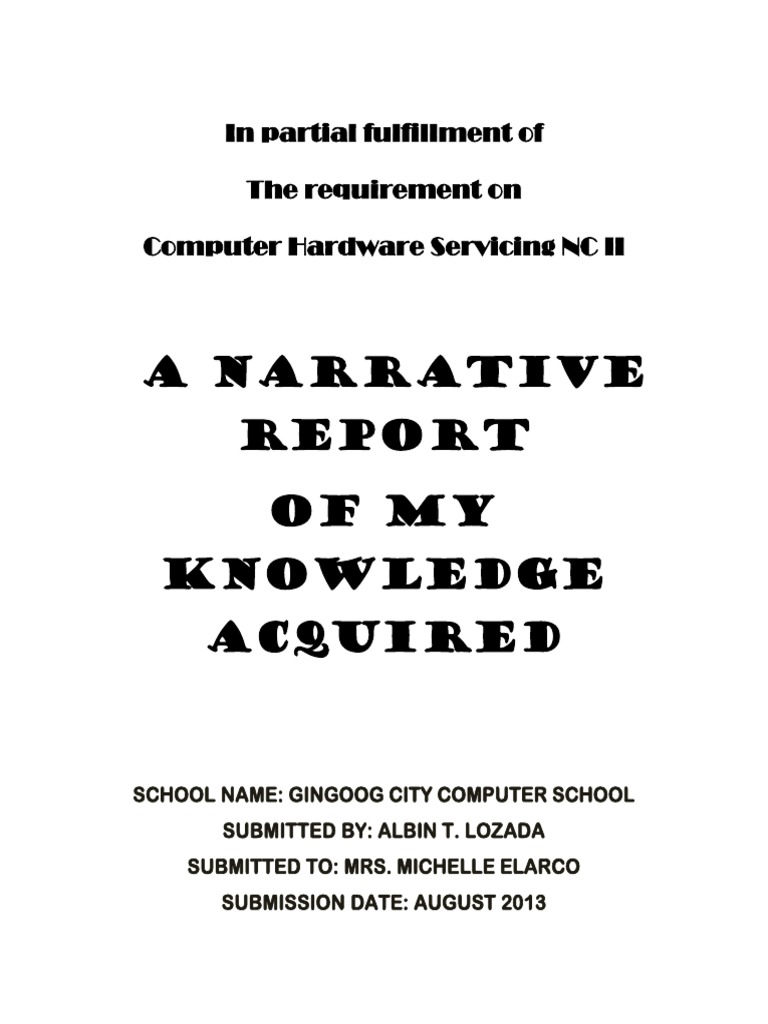 Narrative Report ICT | PDF | Adobe Flash | Operating System