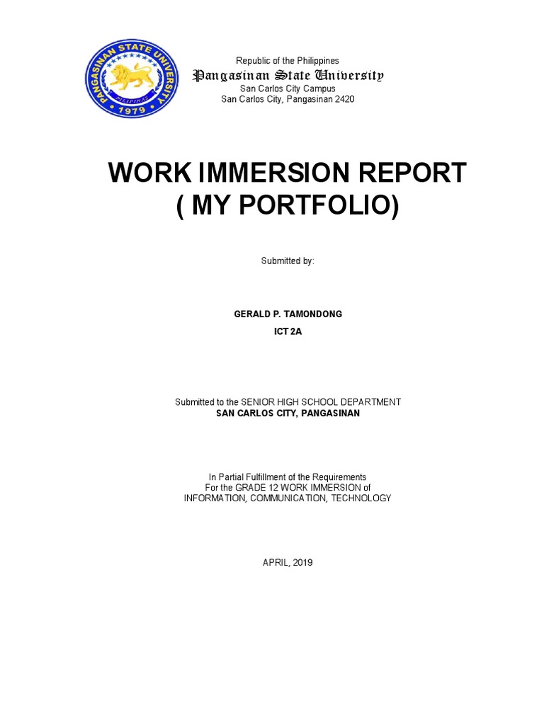 Work Immersion | PDF | Libraries | Curriculum